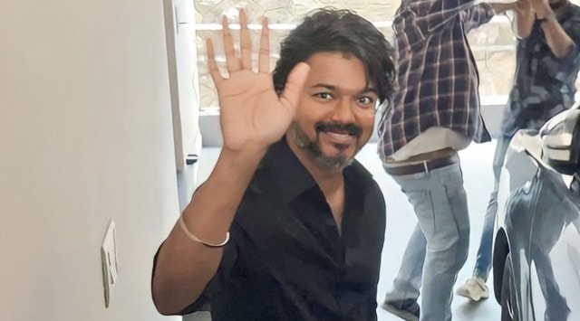 Vijay meets fan club members, see pics of Tamil star in all black ...