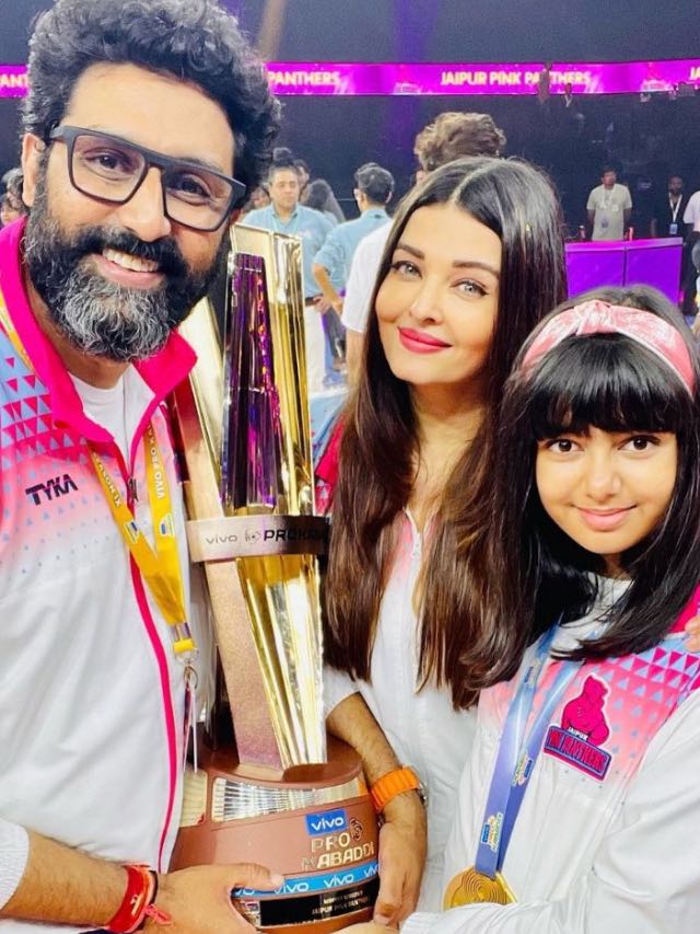 Aishwarya Rai Bachchan, Abhishek Bachchan and Aaradhya celebrate their Kabaddi team win | The ...