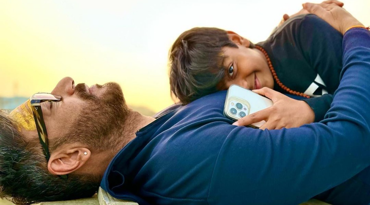 Ajay Devgn finds his ‘small moment of peace’ with son Yug, Abhishek ...
