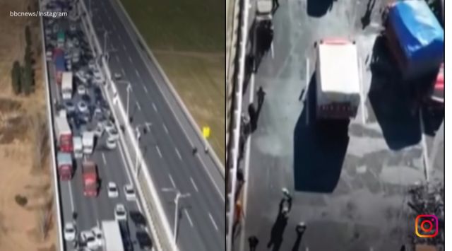 Over 200 cars pile up on a China bridge amid heavy fog. Watch video ...