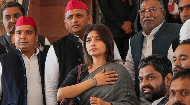 SP candidate Dimple Yadav takes oath in Parliament | India News - The ...
