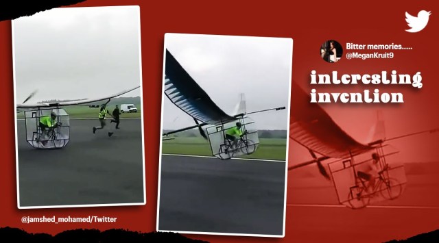 Watch: Man tries to fly an aeroplane by riding a bicycle | Trending ...