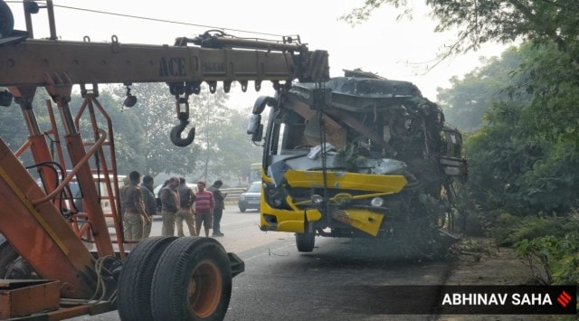 Three dead, 10 injured as buses collide in Noida | Delhi News - The ...