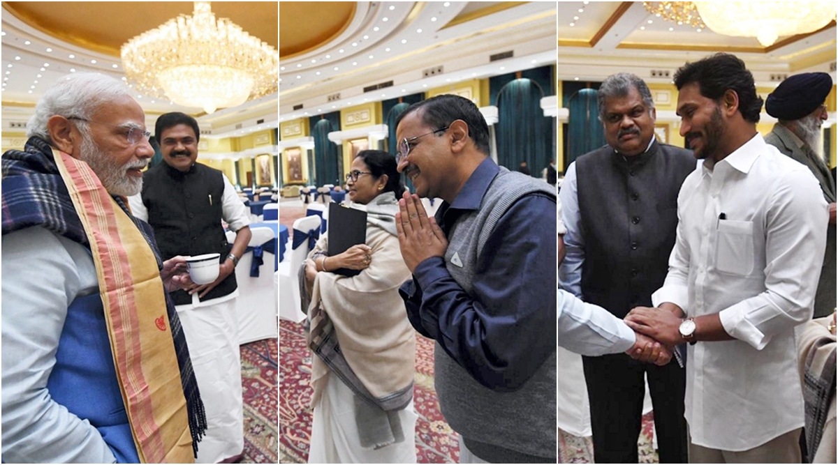 In photos: Politics aside, PM Narendra Modi meets state leaders to ...