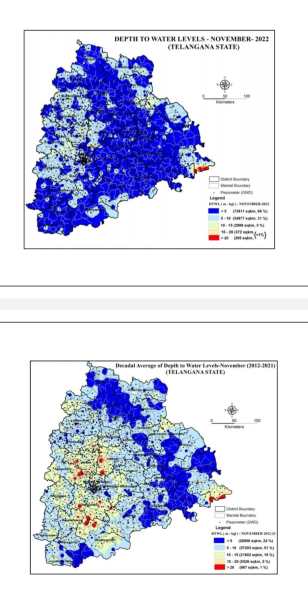 Water table rises in Telangana; over 97% of land has water at less than ...