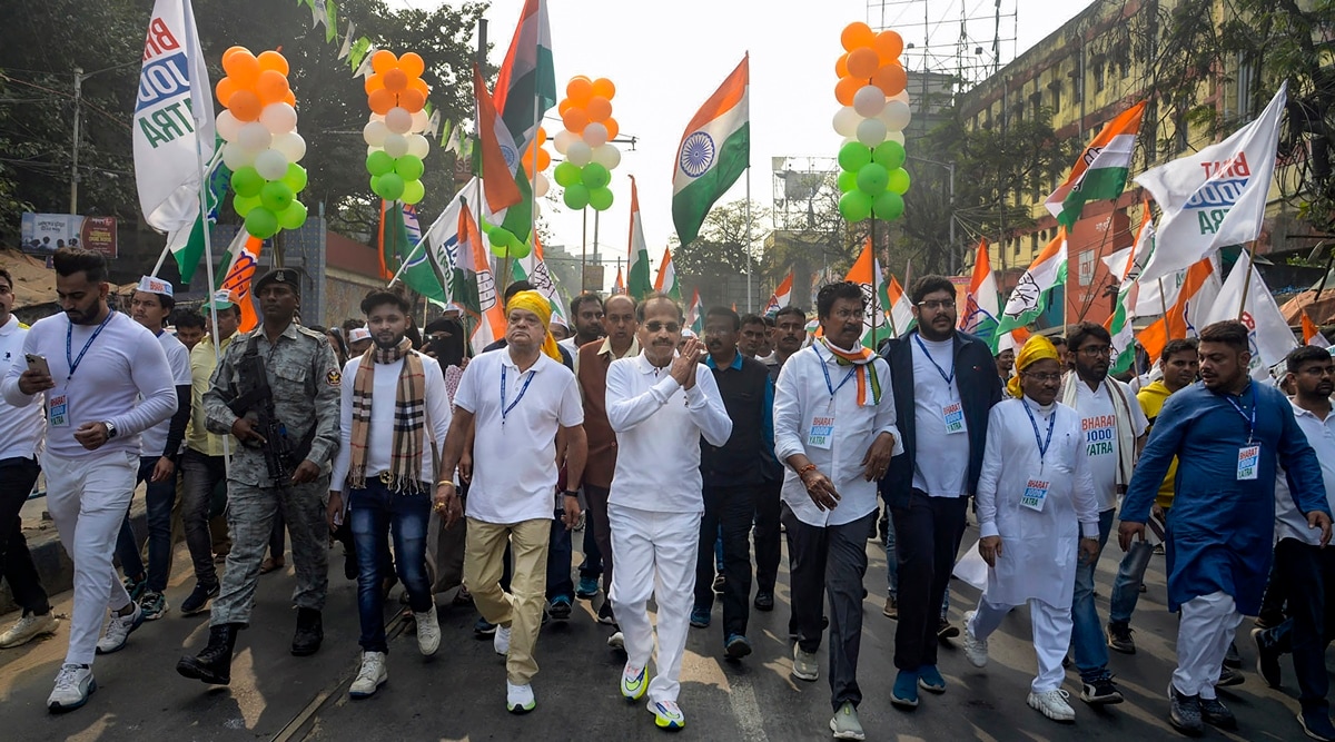 Congress march led by Adhir enters Kolkata, party sees ‘positive ...