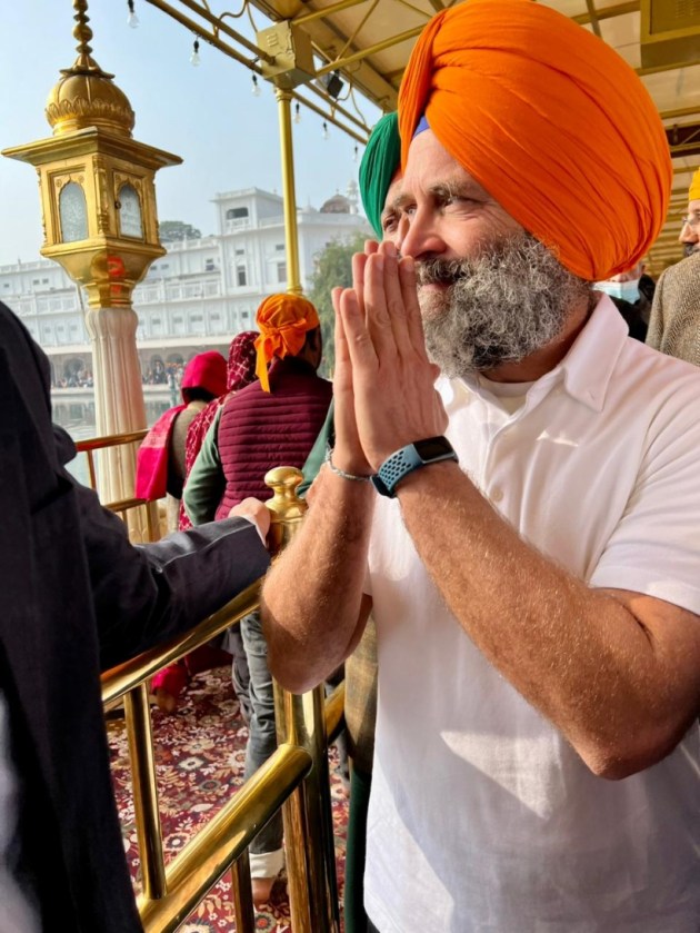 Turban-clad Rahul Gandhi visits Golden Temple before embarking on ... Turban-clad Rahul Gandhi visits Golden Temple before embarking on ...