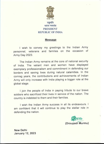 ‘Salute all brave soldiers, their families’: President Murmu, PM Modi ...