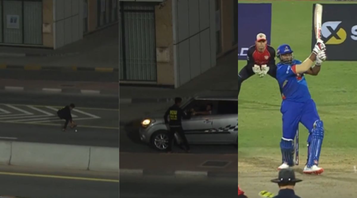 Watch: Fan runs away with ball during ILT20 match after it’s hit for ...