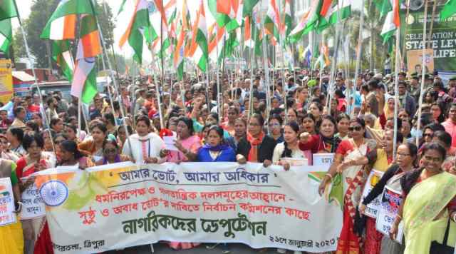 Days after attack on Congress, Tripura Opposition parties hold rally ...