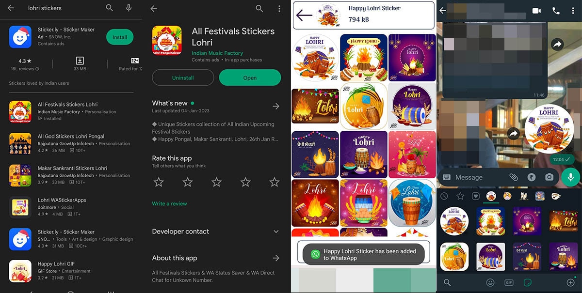 Happy Lohri 2023: How to send Lohri stickers on WhatsApp, Instagram ...