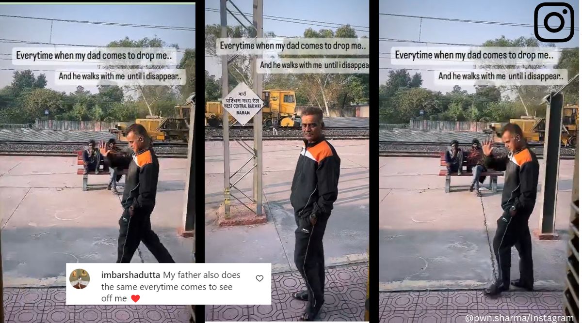 Visual artist shares video of his father dropping him off at railway ...