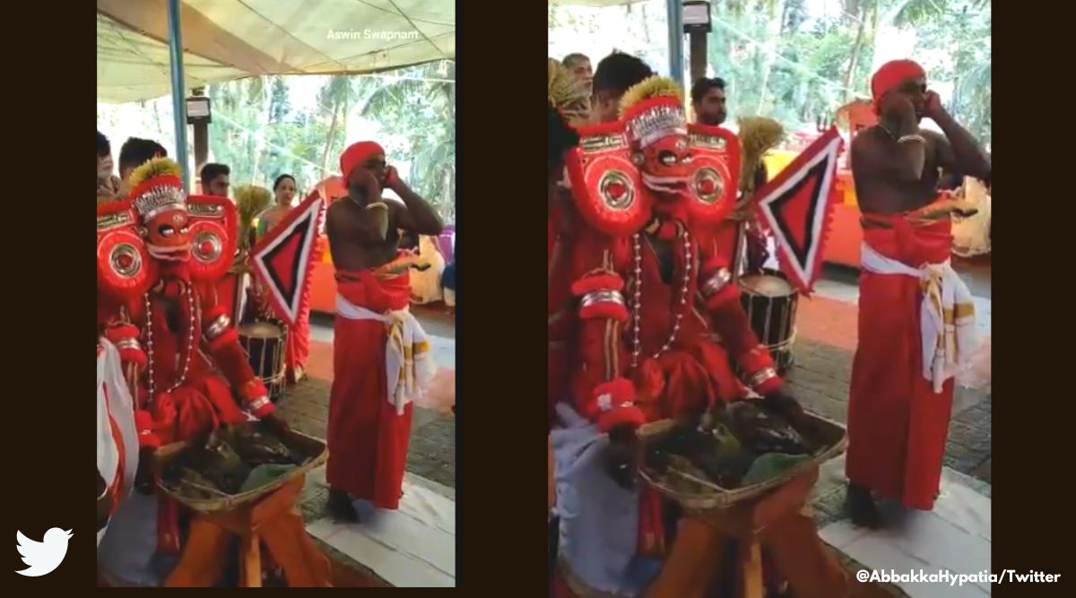 Watch: This performance of Hindu ritualistic dance Theyyam begins with ...