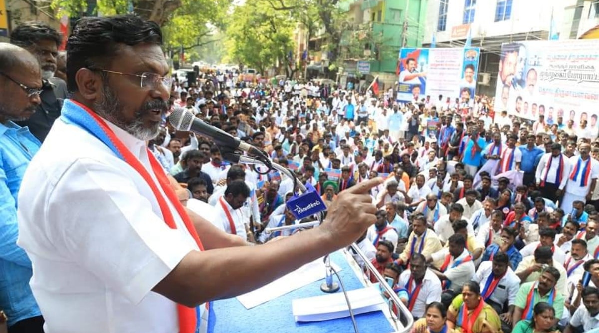 VCK protests against Governor Ravi, says issue is not administrative ...