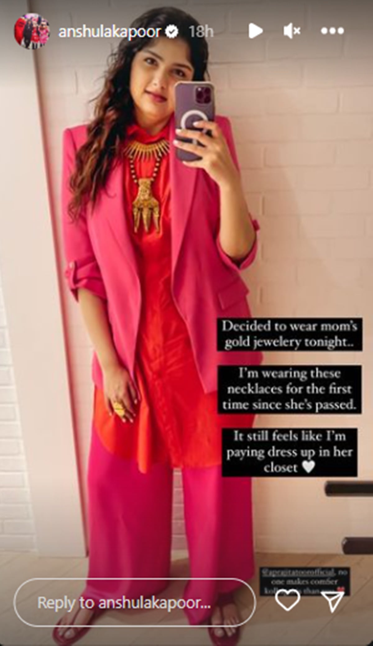 ‘It still feels like I’m playing dress up in her closet’: Anshula Kapoor wears her late mother ...