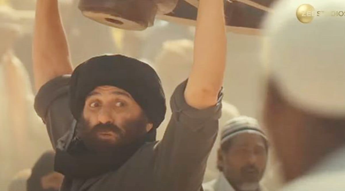 Angry Sunny Deol lifts wheel of a cart in new look from Gadar 2, watch ...