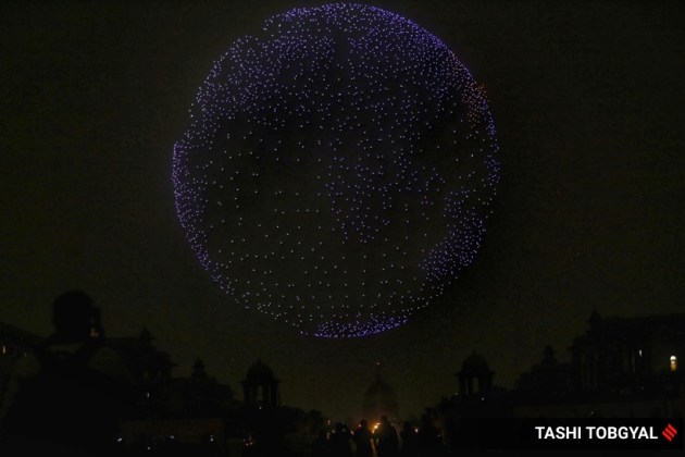 3,500 drones light up Delhi skies for Beating the Retreat rehearsal ...