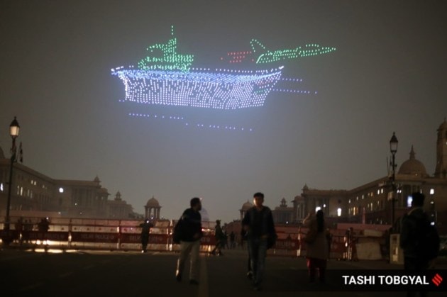 3,500 drones light up Delhi skies for Beating the Retreat rehearsal ...