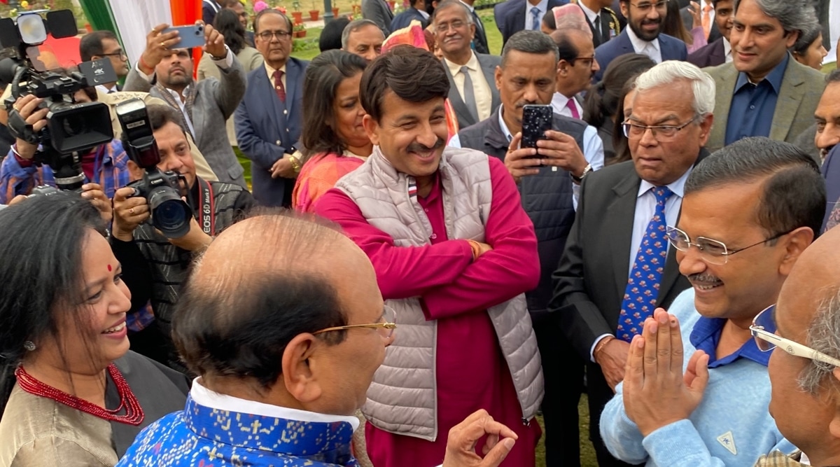 At Home with L-G V K Saxena, with a visit by Arvind Kejriwal to ‘mark ...