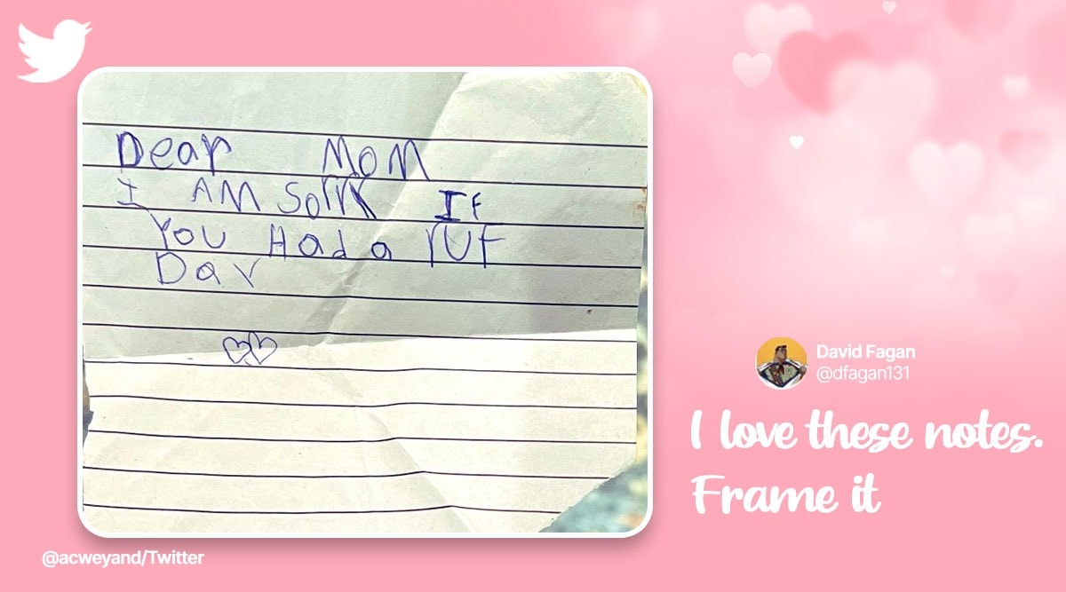 Six-year-old’s heart-warming note to mother on her ‘rough day’ wins ...