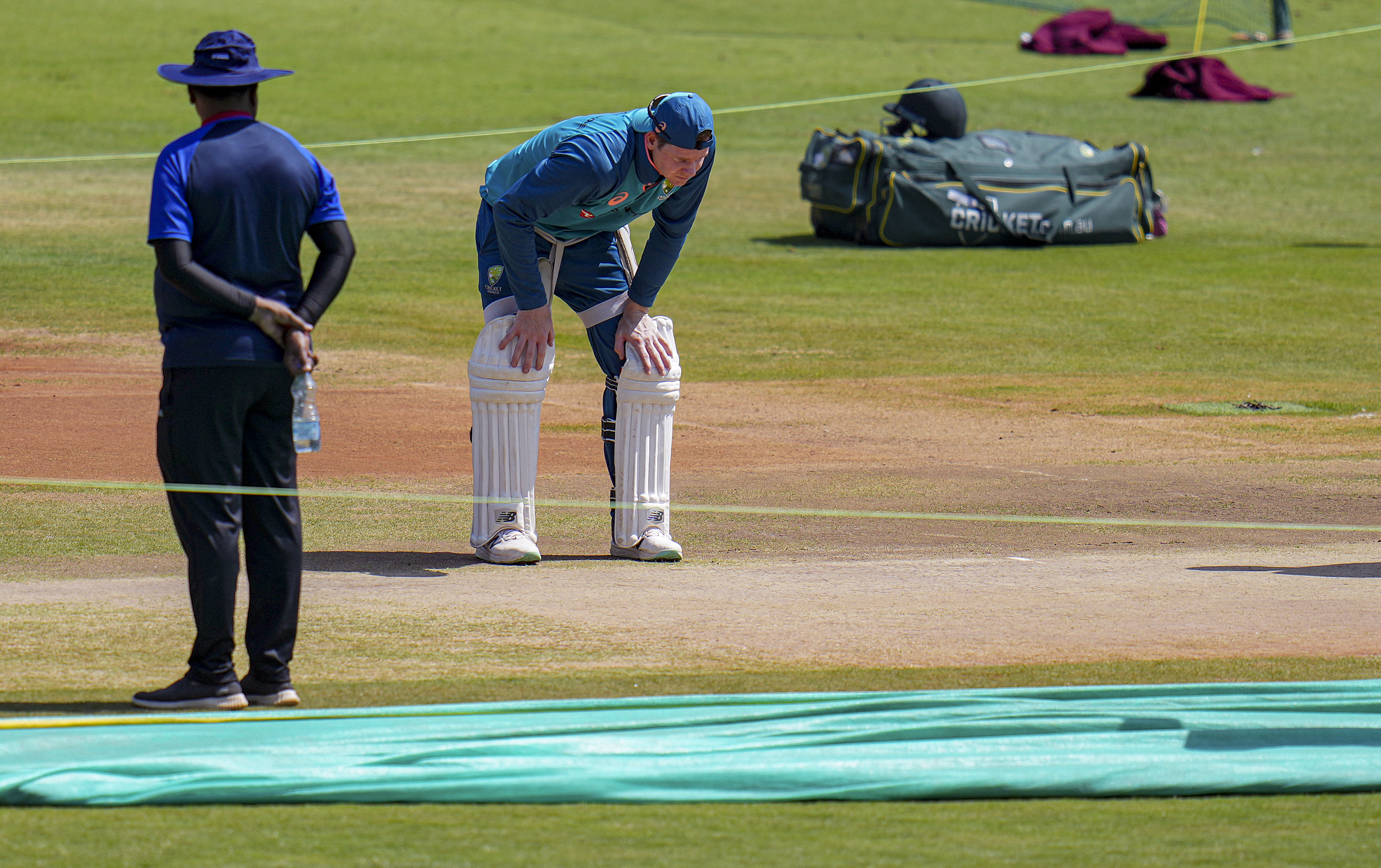 Is it a red-soil pitch or a black-soil one? With lens on Indore pitch ...