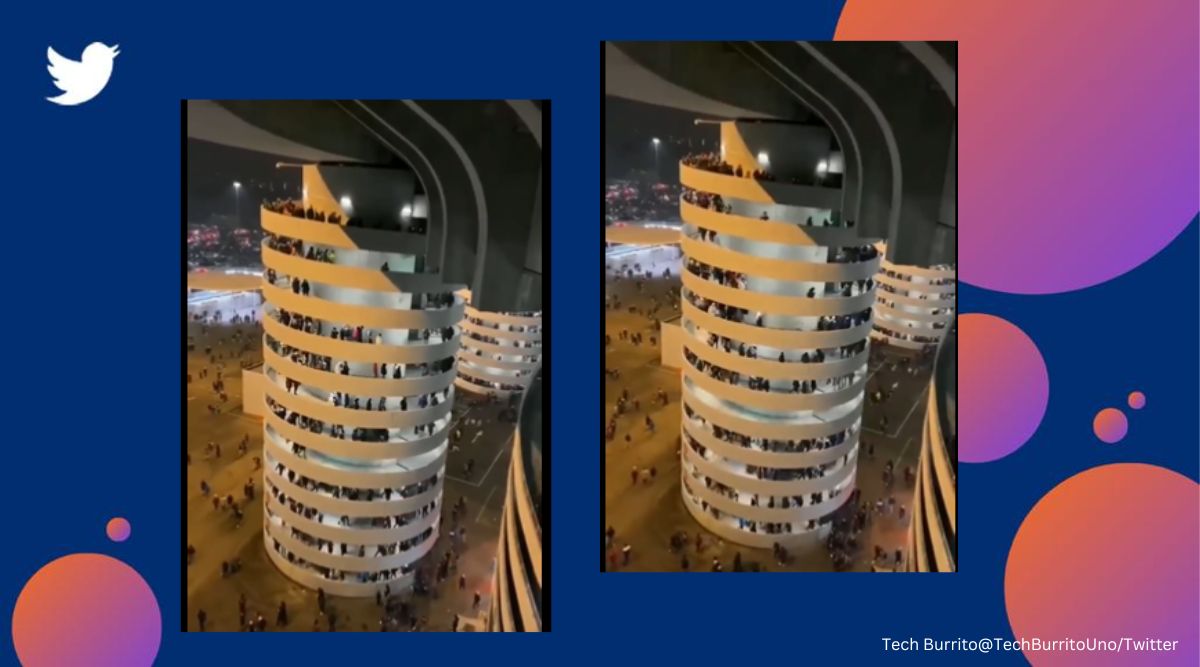 ‘Spinning staircase’ illusion at Milan football field stuns netizens ...