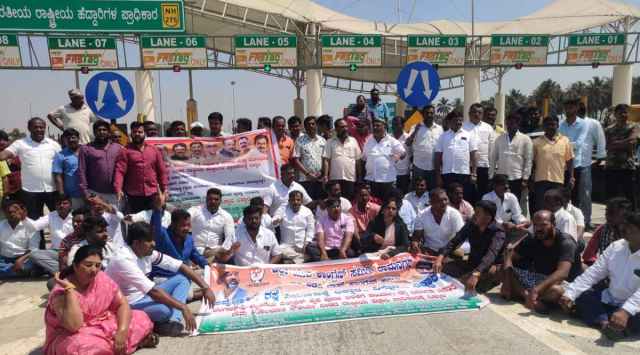 Congress protests incomplete road works, says toll rates on Bengaluru ...