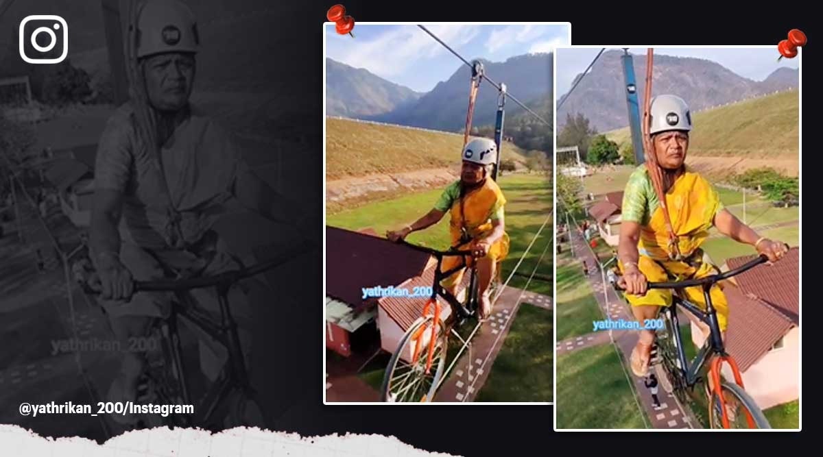 Elderly woman aces rope cycling, watch the thrilling video here ...