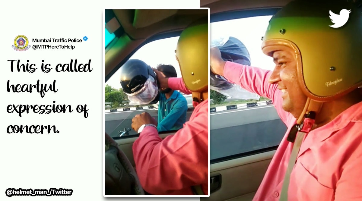 ‘Helmet Man of India’: Road safety crusader hands over helmet to bike ...