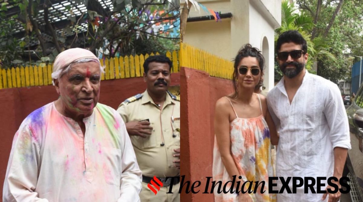 Farhan Akhtar-Shibani Dandekar, Richa Chadha-Ali Fazal attend Javed Akhtar’s Holi bash, Shabana ...