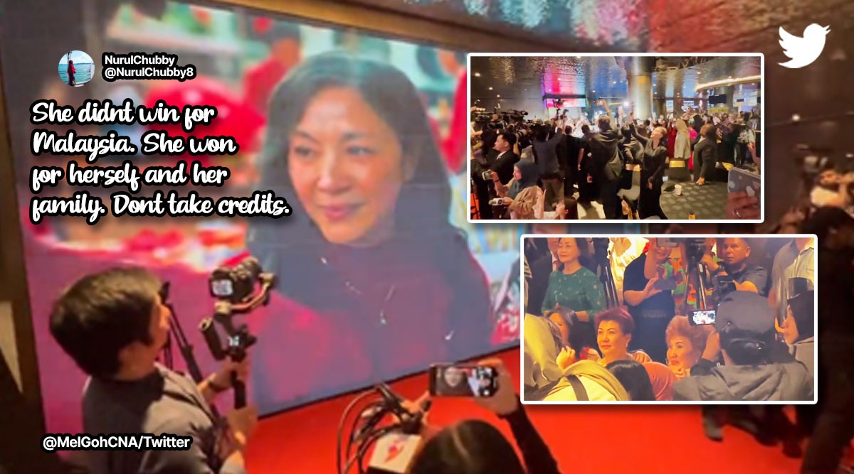 Michelle Yeoh’s family erupts in joy after her Oscar win. Watch their ...