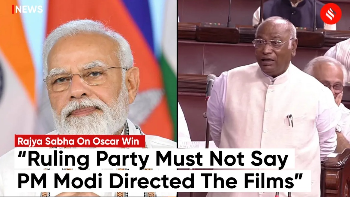 Mallikarjun kharges pm modi directed the films comment causes laughter riot in rajya sabha-The ...
