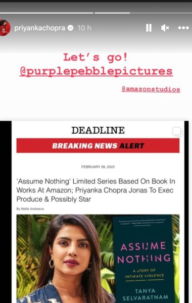 Priyanka Chopra to star in Assume Nothing book adaptation | Hollywood ...