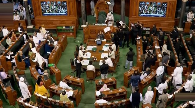 Lok Sabha Adjourned In Seconds As Mps Hurl Papers At Chair Protest