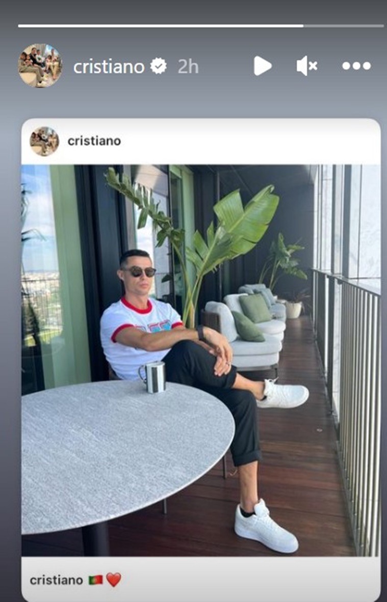 Cristiano Ronaldo shares Instagram post after being included in ...