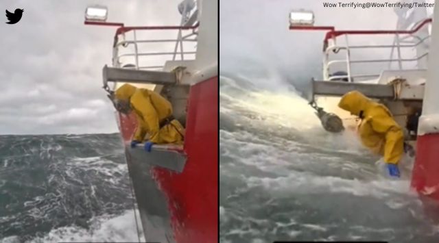 ‘I smell danger’: Clip shows sailor standing on ship deck amid ...