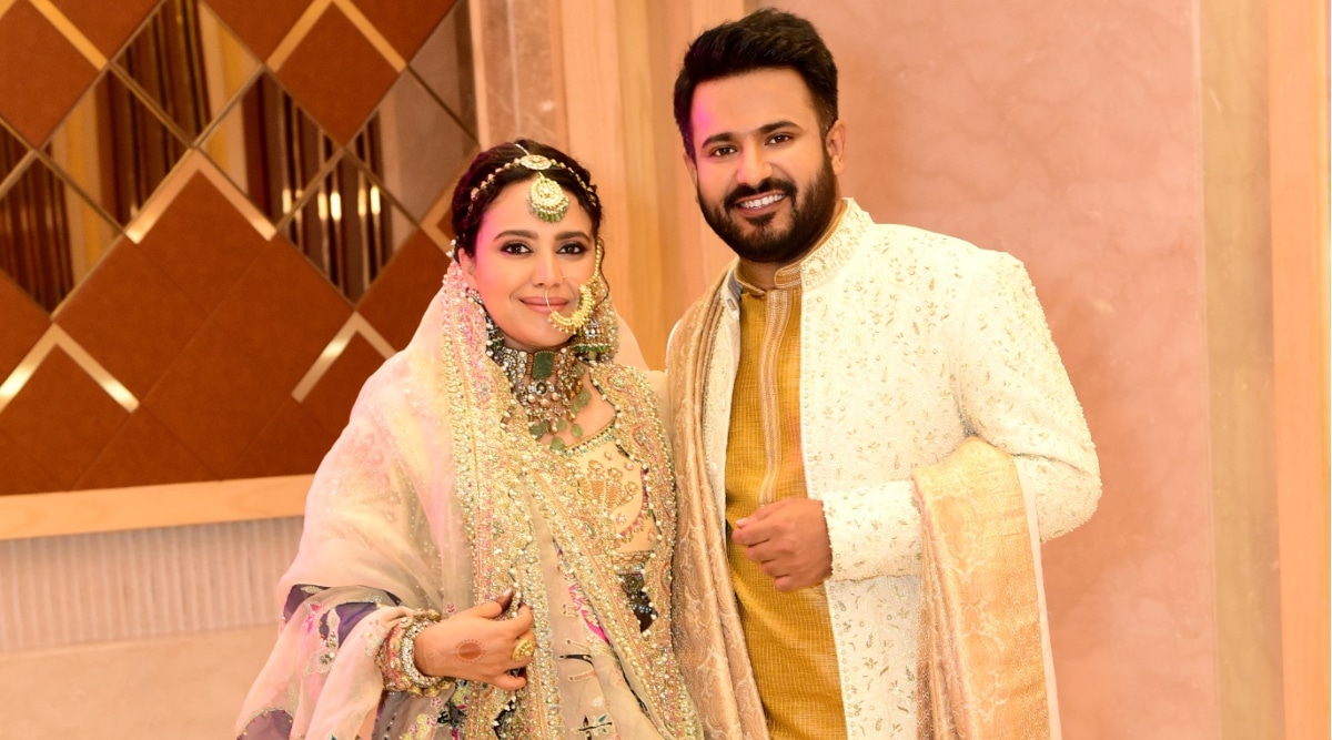 Swara Bhasker dons regal lehenga for Walima, thanks Pakistani designer ...