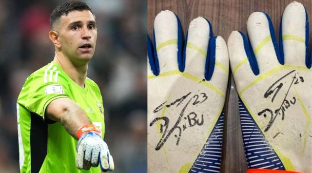 Argentina goalkeeper Emiliano Martinez auctions World Cup gloves to ...