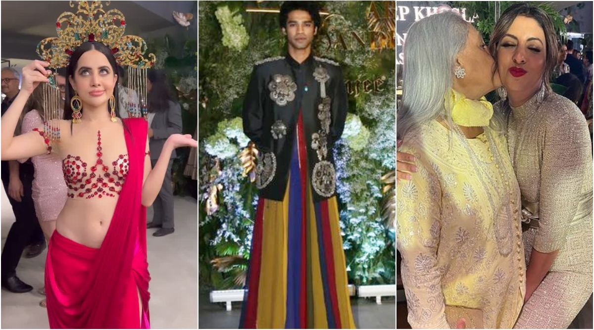 Babil Khan breaks Uorfi Javed’s head gear at Abu Jani Sandeep Khosla ...