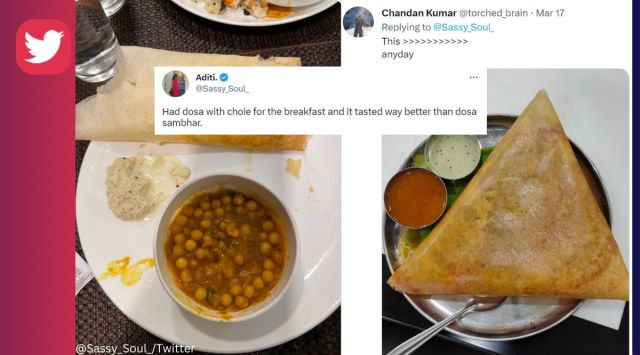 ‘If 2 states movie was a dish’: Woman tries dosa with chole. Netizens ...