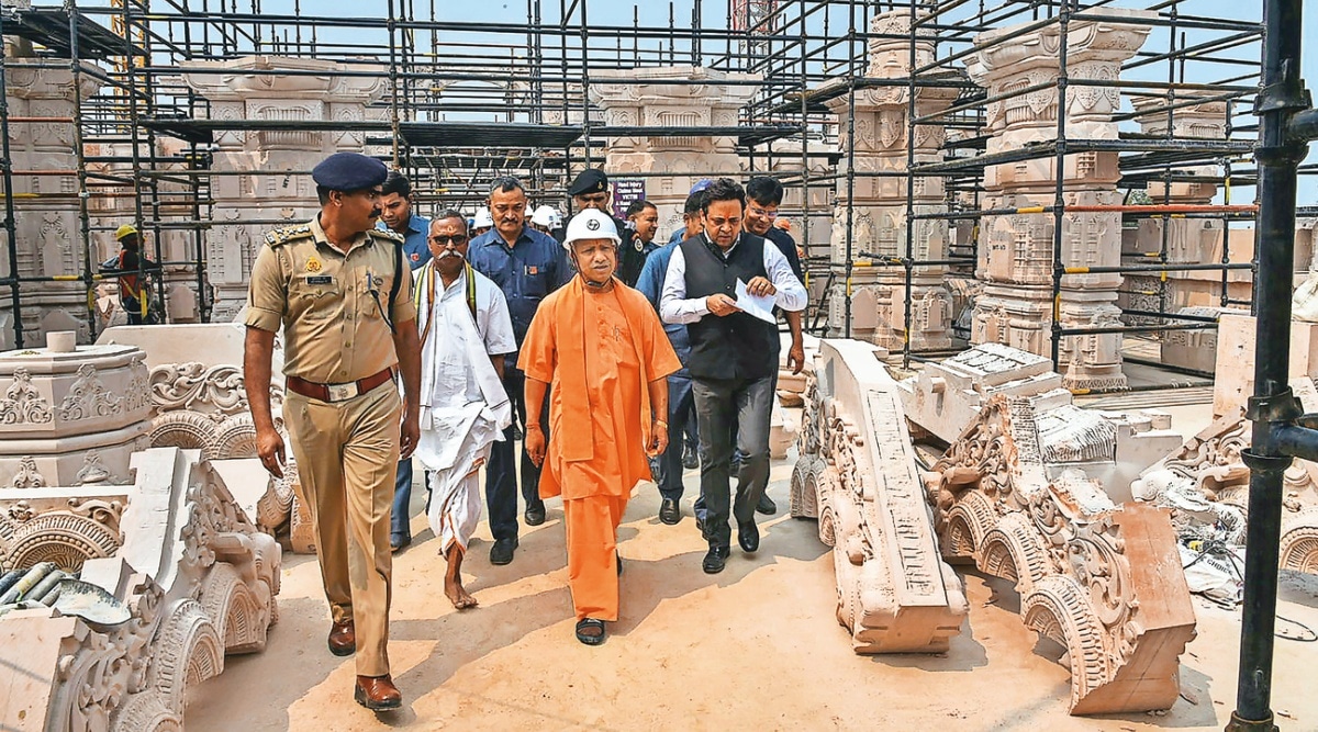 pm modi meeting with cm yogi over ram mandir shubh muhurat ayodhya dm ...