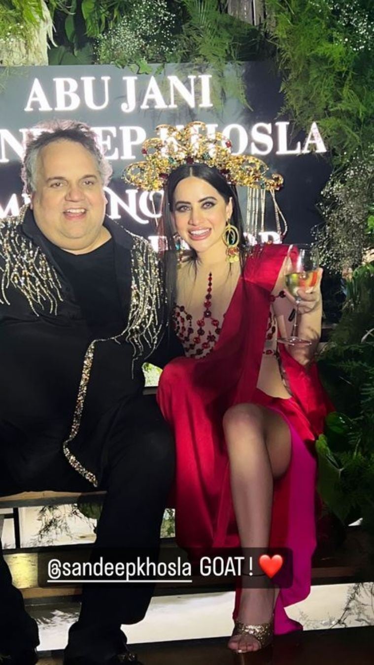 Babil Khan breaks Uorfi Javed’s head gear at Abu Jani Sandeep Khosla event; Jaya Bachchan and ...