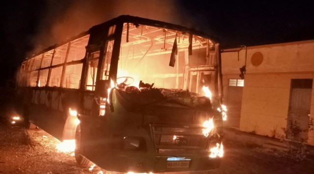Parked BMTC bus catches fire, conductor burnt to death in Bengaluru ...