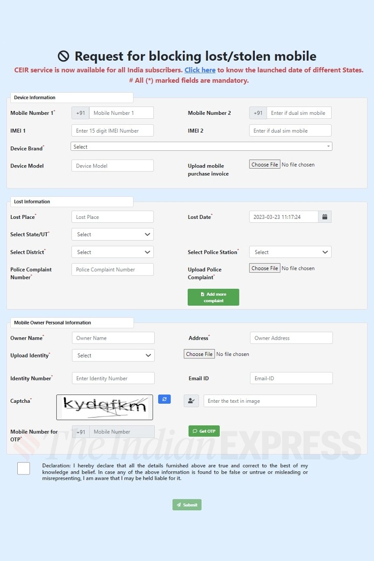 How to find lost or stolen phone through CEIR portal | Technology News ...