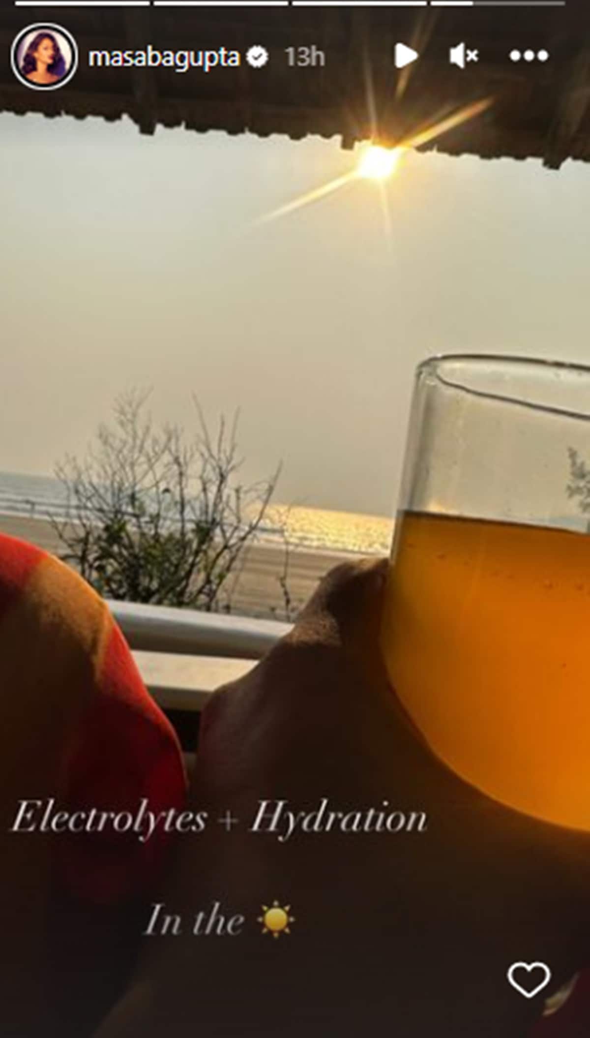 Masaba Gupta enjoys downtime with ‘electrolytes + hydration in the sun ...
