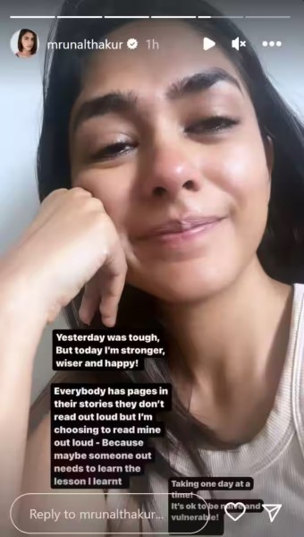Mrunal Thakur on her teary-eyed social media post: ‘Thin line between feeling low and seeking ...