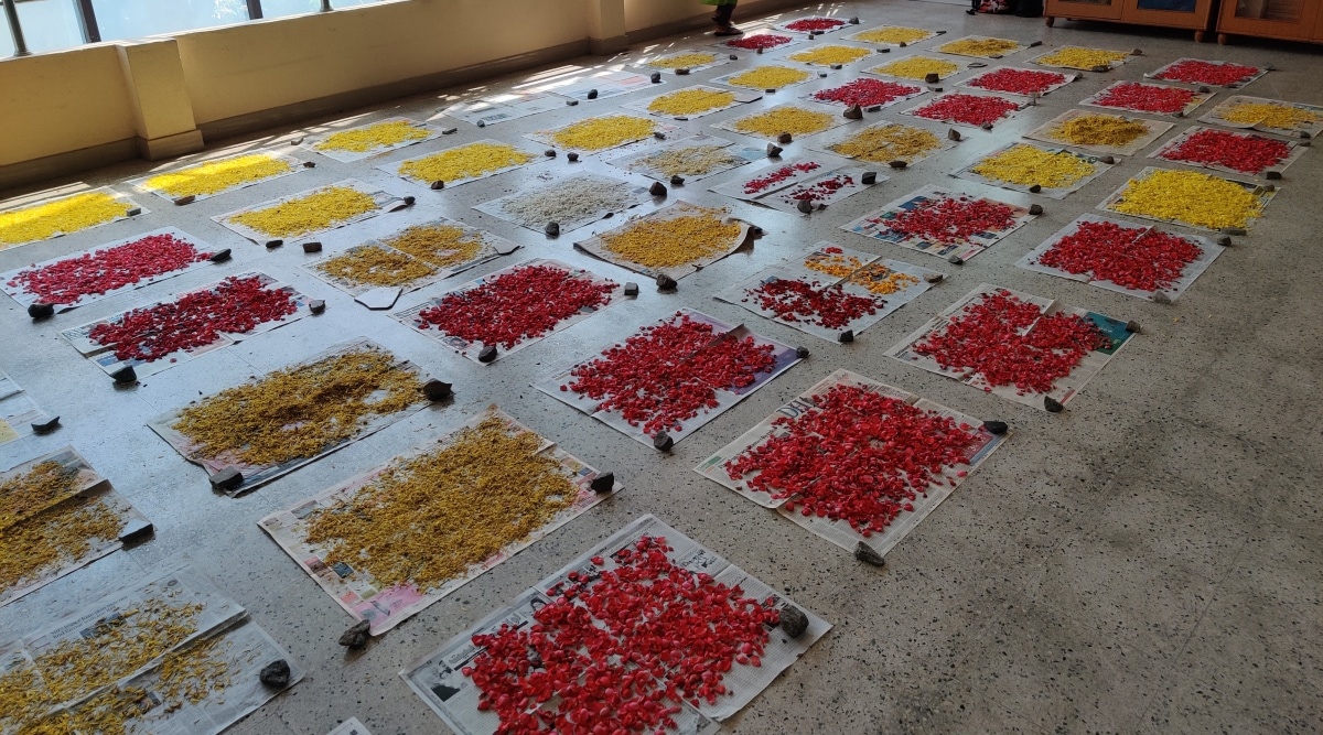 Using flowers donated by temples, patients at NIMHANS make eco-friendly ...