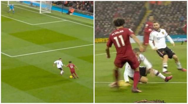 Mo Salah outwits Lisandro Martinez in moment of magic as Liverpool thrash Man United at Anfield ...
