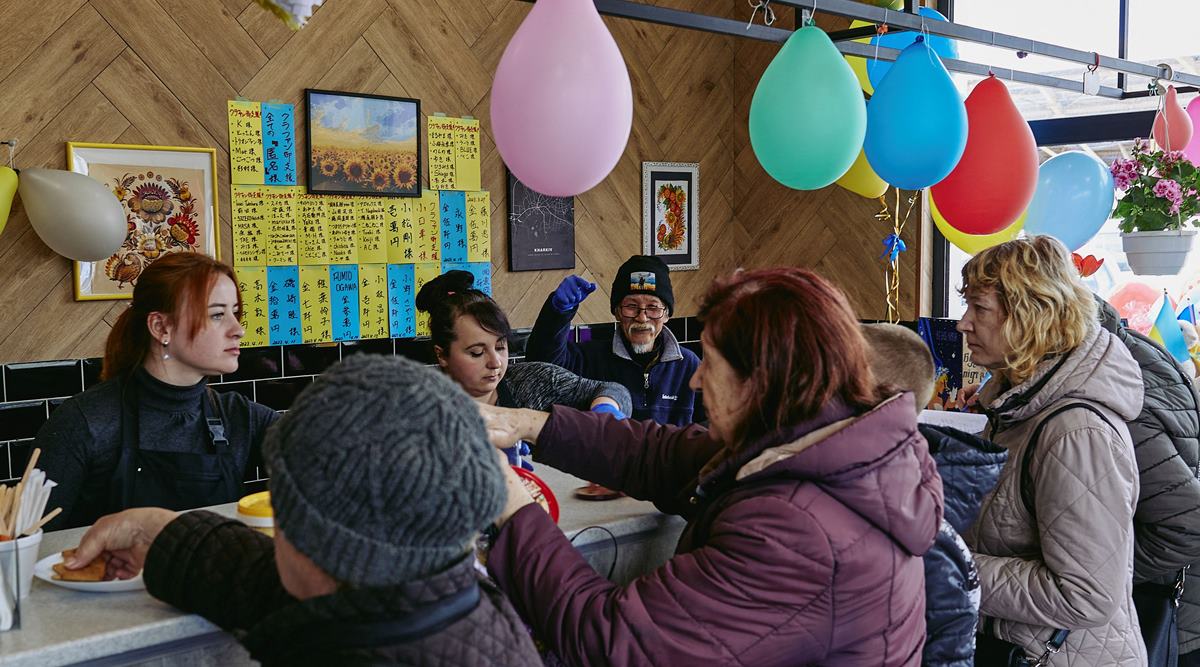 Elderly Japanese man opens free cafe in Ukraine’s Kharkiv | Life-style ...