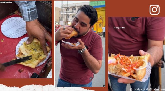 Food blogger tries ‘momo aloo patty’ in Haridwar. Watch his reaction ...